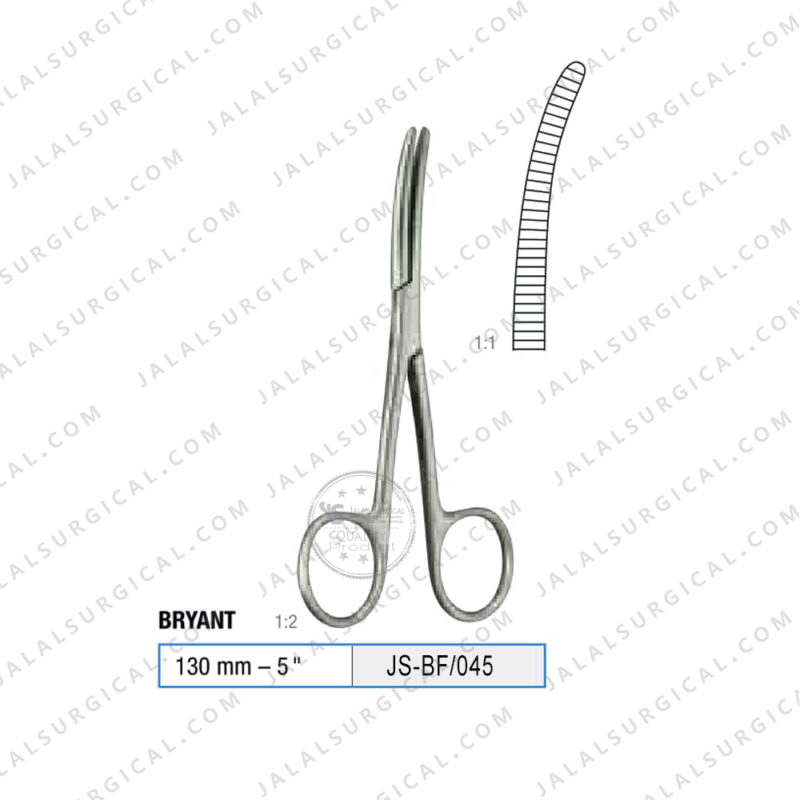 Bryant Dressing Forceps 130 mm Slightly Curved - Jalal Surgical