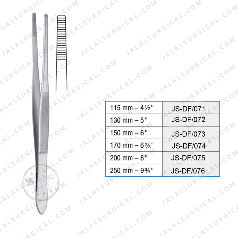 Standard Tissue Forceps 105 mm 115 mm 130 mm - Jalal Surgical