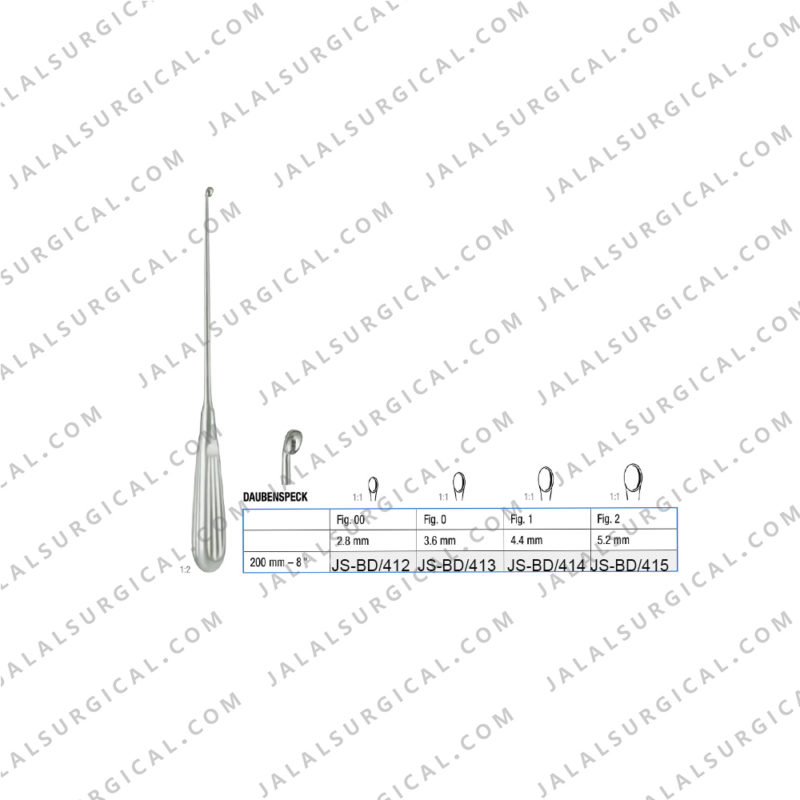 Daubenspeck Bone Curettes 200mm long - Jalal Surgical